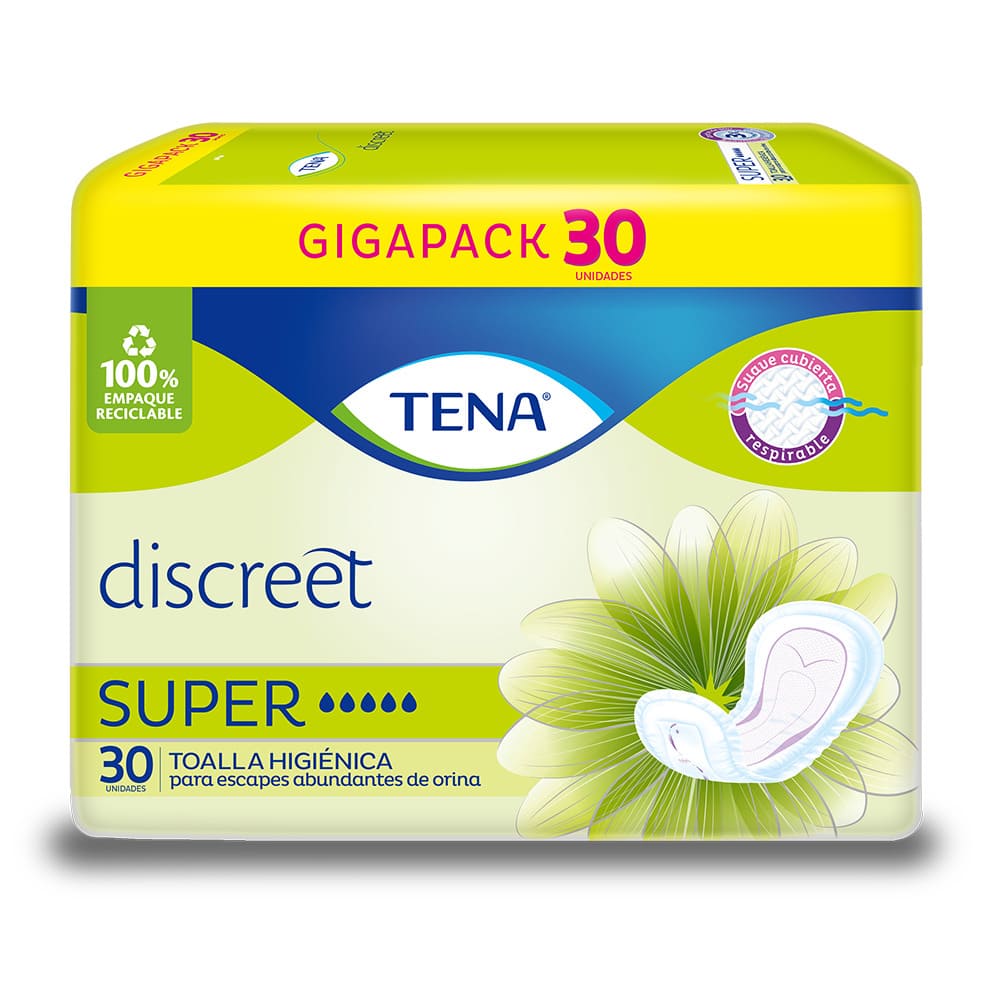 Toalla Higiénica TENA Discreet Super - Cuidate en Familia