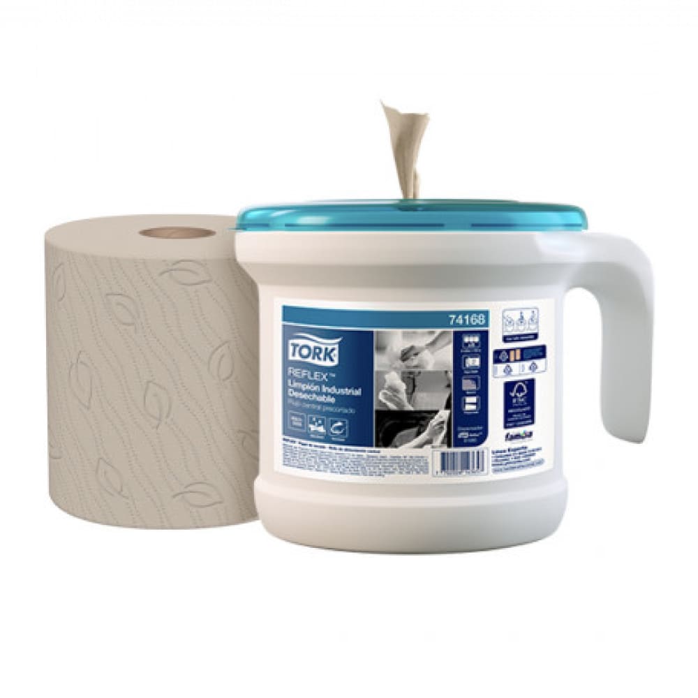 Combo Dispensador Tork Reflex + Limpión de Papel Tork Reflex Hoja Doble ...
